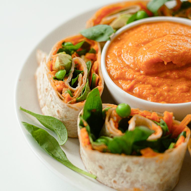 Wraps au Houmous de Poivron